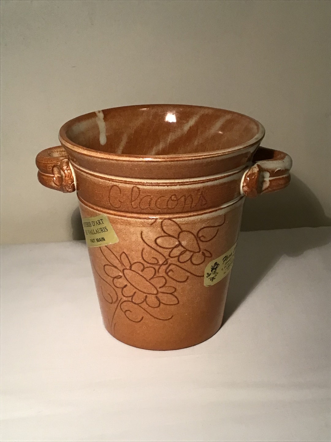 French Vintage Limoges Art Pottery by Vallauris Ceramic Hand Made Ice ...
