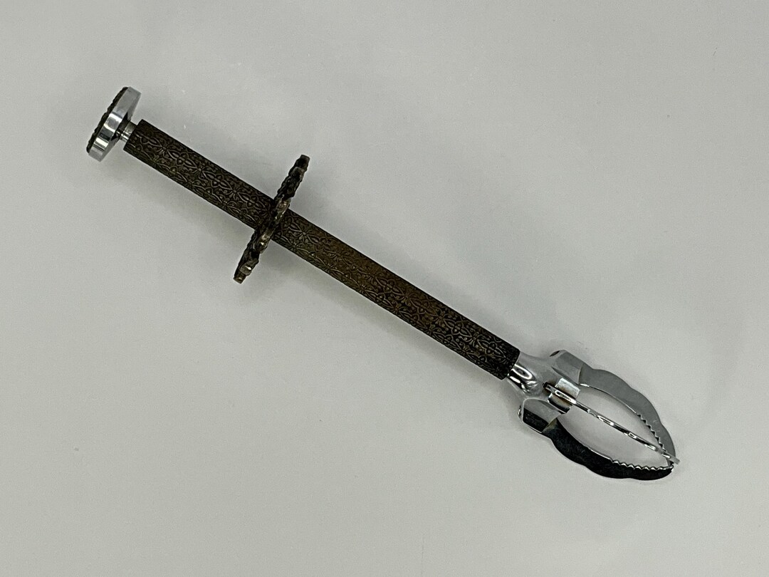 Stunning French Vintage Silver Plated Ornate Metal Bar Cocktail Tongs ...