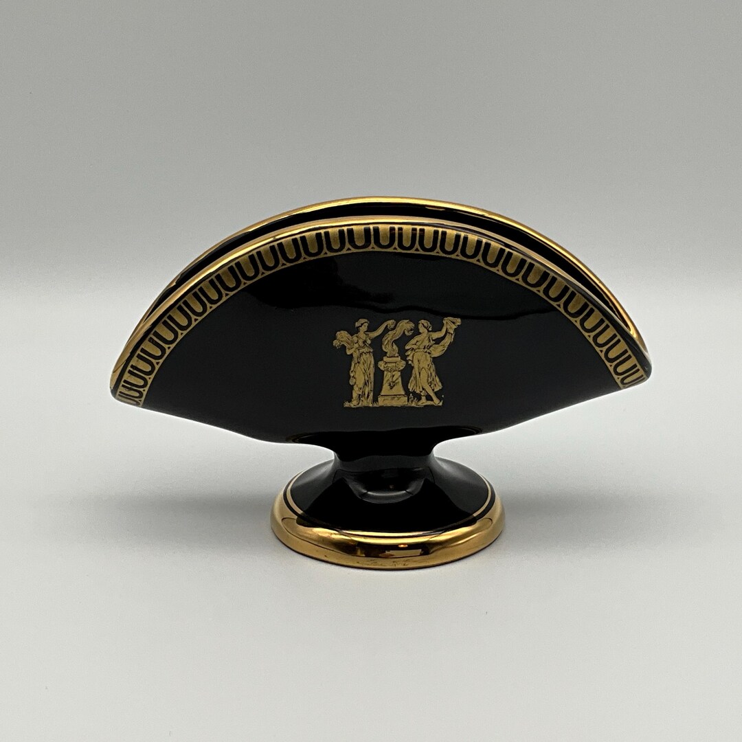 Greek Vintage Porcelain With 24 K Gold Decorations Serviette Holder ...