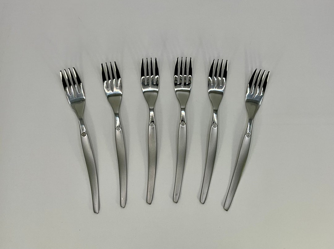 Brand New Lou Laguiole Elegant Gâteau Dessert / Starter Forks Set of 6 ...