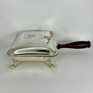 Stunning Italian Vintage Ornate Silver Plated Metal Silent Butler Crumb ...