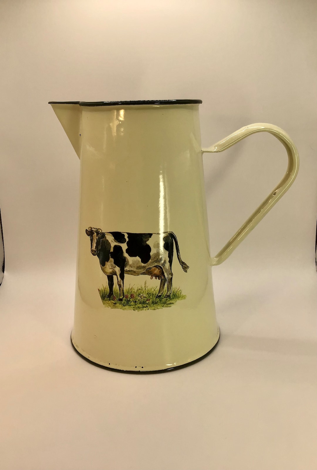 French Vintage Retro Enamel Milk Jug / Water Jug, It is a Beautiful ...