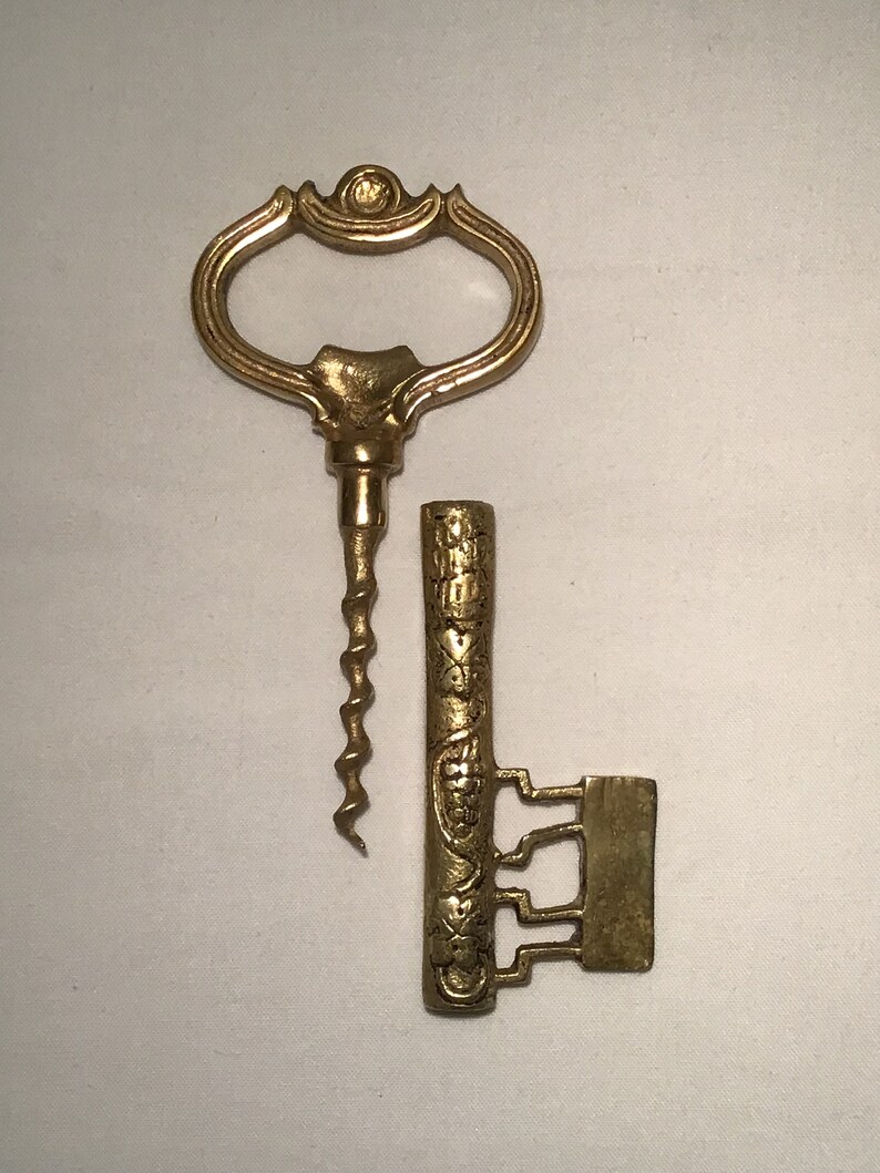Stunning French Vintage Ornate Solid Brass Chateau Key Bottle Opener ...