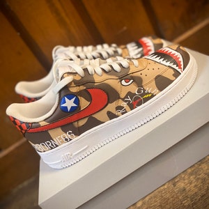 Custom Nike Af1 Sneakers Shark Teeth Bomber - Etsy