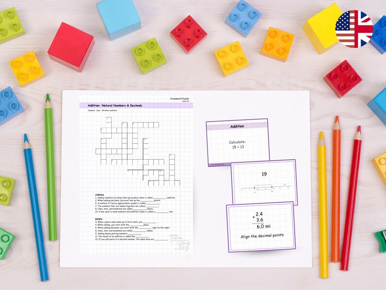Addition Flashcards | Whole Numbers & Decimals Practice (digital ...