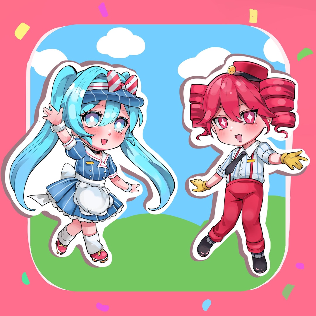 Hatsune Miku Kasane Teto Mezmerizer Chibi Vinyl Sticker - Etsy