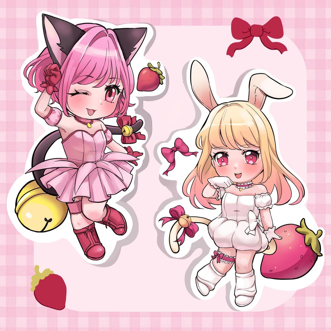 Tokyo Mew Mew Berry Mew Mew Ichigo Vinyl Sticker Set - Etsy
