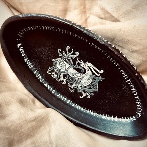 Norse Pottery Plate Dark Academia Jewelry Dish Ring Tray Key Bow Thor ...