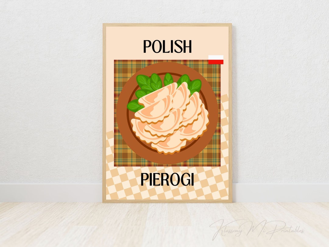 Polish Pierogi Kitchen Home Art Decor, Dumpling Food Lover Printable ...