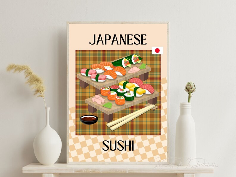 Japanese Sushi Printable Wall Art DIGITAL DOWNLOAD, Authentic Japanese ...