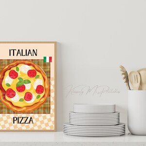 Italian Pizza Printable Wall Art, Italian Cuisine Home Decor, Classic ...