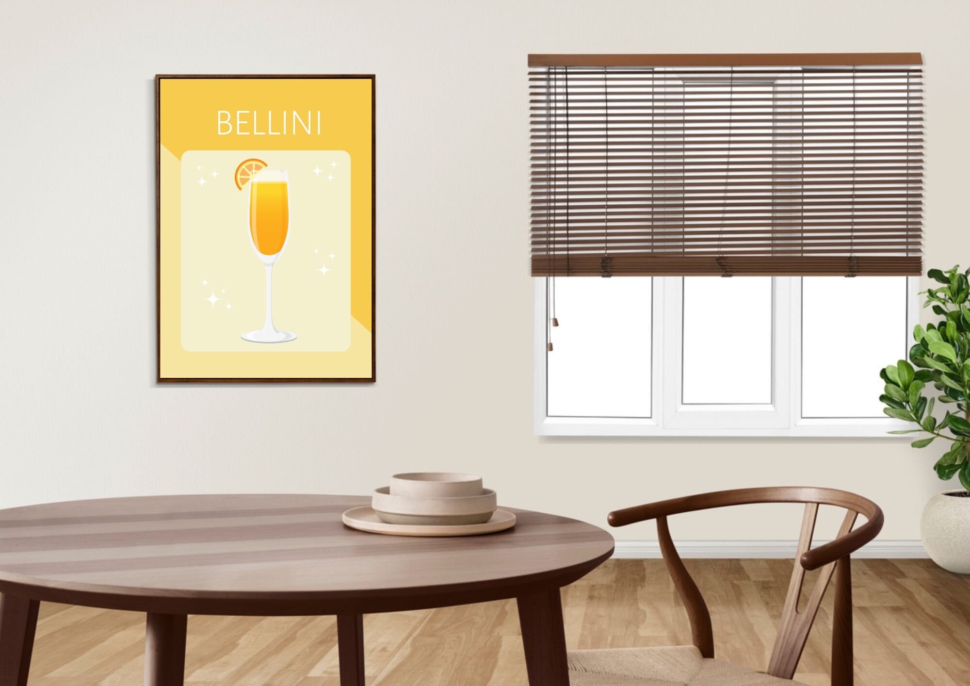 Bellini Cocktail Digital Wall Decor, Bellini Drink Wall Print, Drink ...