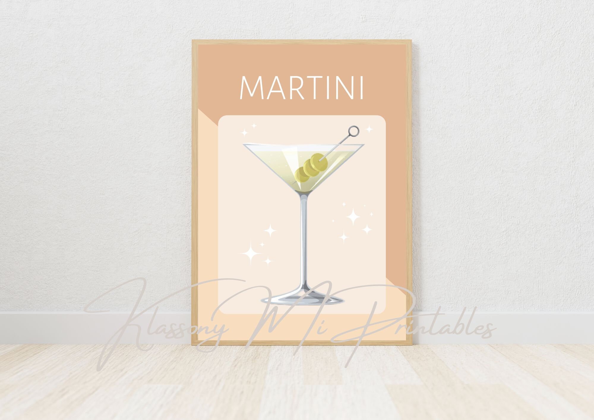 Martini Cocktail Drink Digital Download, Martini Drink Printable Wall ...