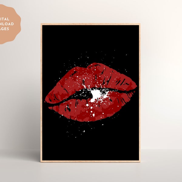 Lips Poster - Etsy