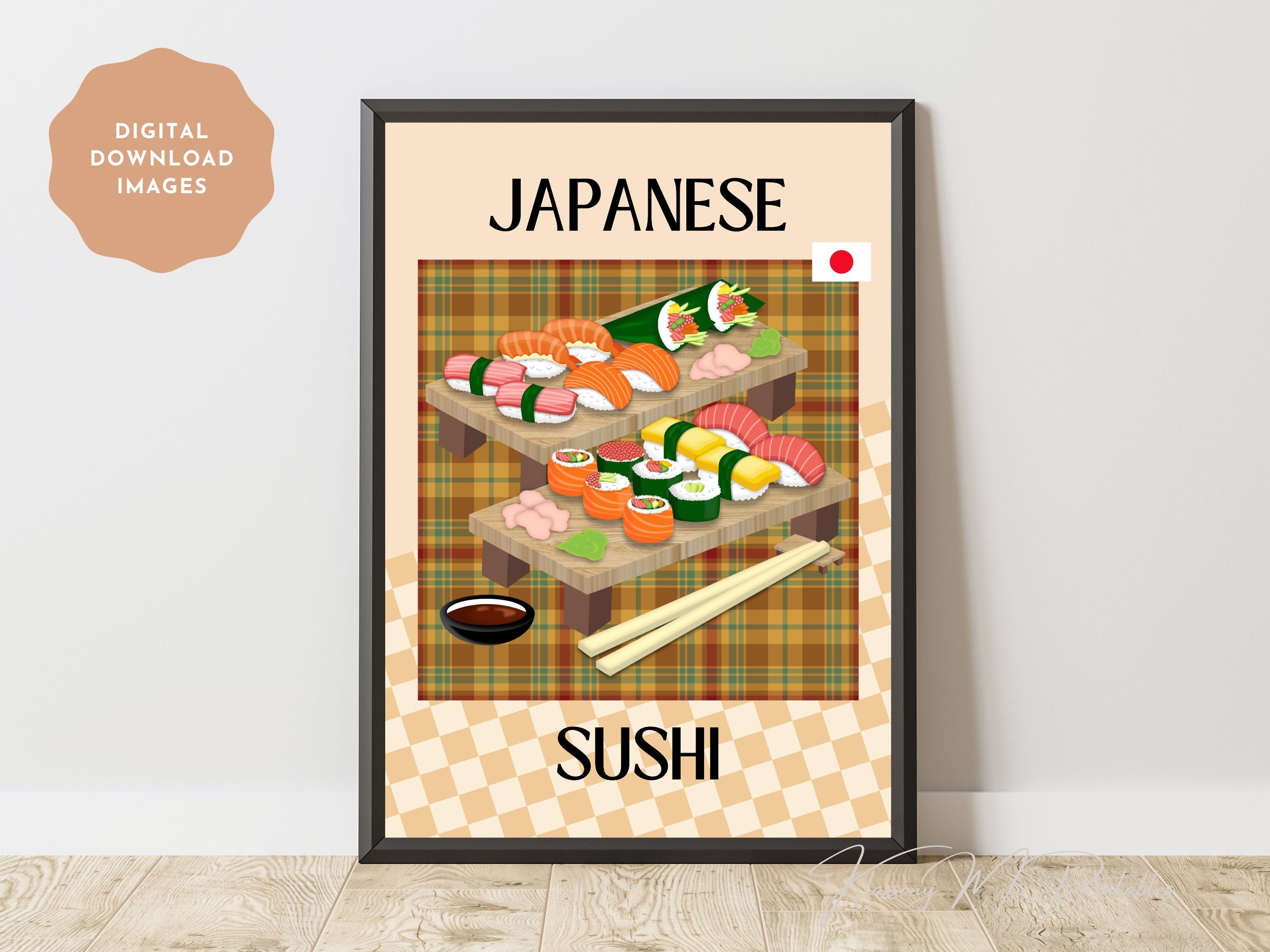 Japanese Sushi Printable Wall Art DIGITAL DOWNLOAD, Authentic Japanese ...