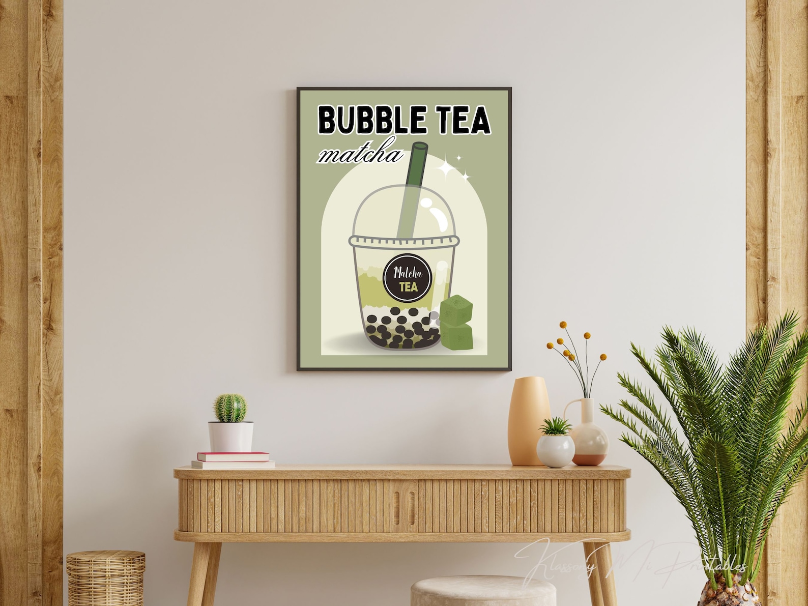 Bubble Tea Art Print, Boba Milk Matcha Tea Poster, Bubble Tea Shop ...