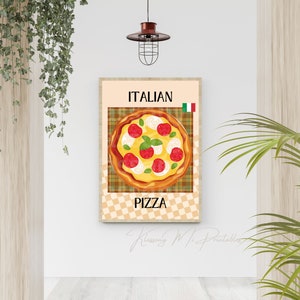 Italian Pizza Printable Wall Art, Italian Cuisine Home Decor, Classic ...