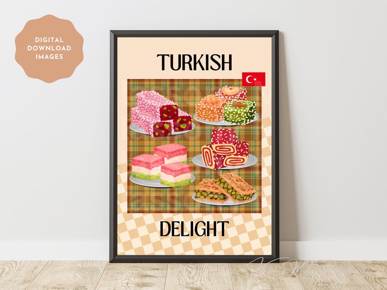 Turkish Delight Printable Wall Art, Turkish Culture Home Decor, Classic ...