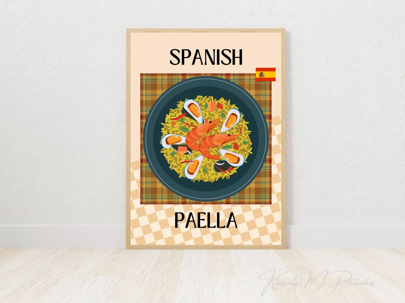 Authentic Spanish Paella Printable Wall Art DIGITAL DOWNLOAD, Taste of ...