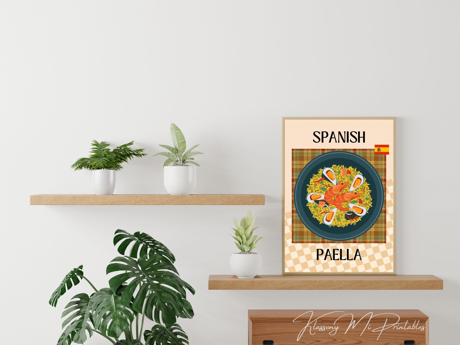 Authentic Spanish Paella Printable Wall Art DIGITAL DOWNLOAD, Taste of ...