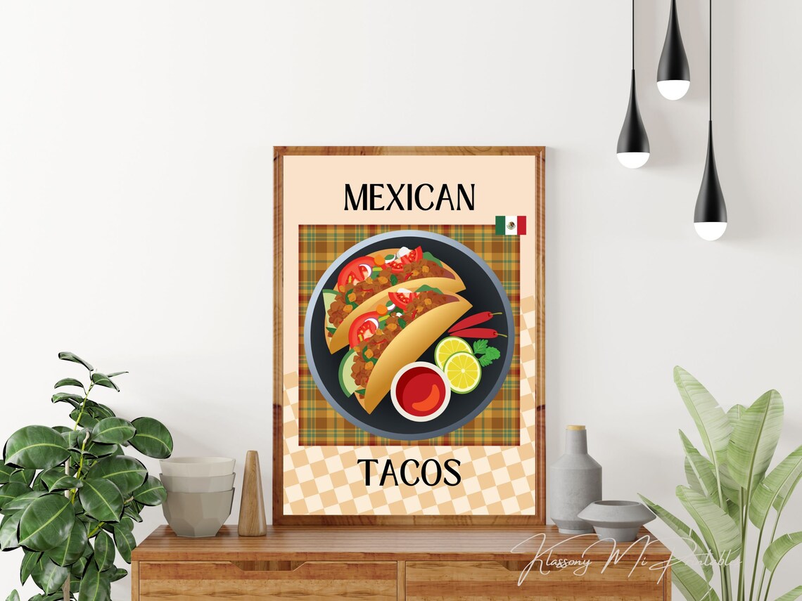 Spice up Your Walls Mexican Taco Art Printable, Mexican Cuisine ...