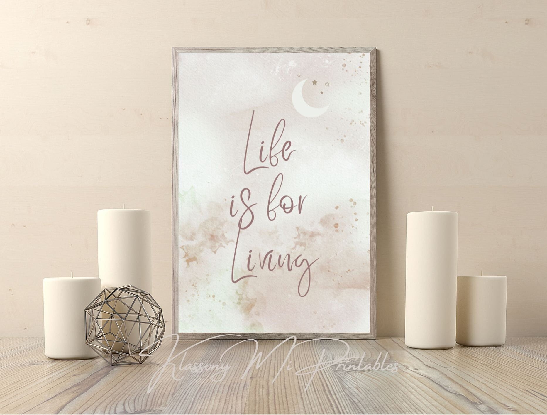 Life is for Living Affirmation Wall Art DIGITAL DOWNLOAD Affirmation ...