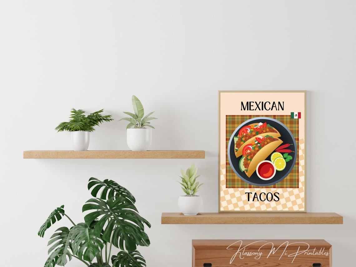 Spice up Your Walls Mexican Taco Art Printable, Mexican Cuisine ...