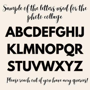 Personalised Photo Print, Any Letter Custom Photo Collage, Special ...