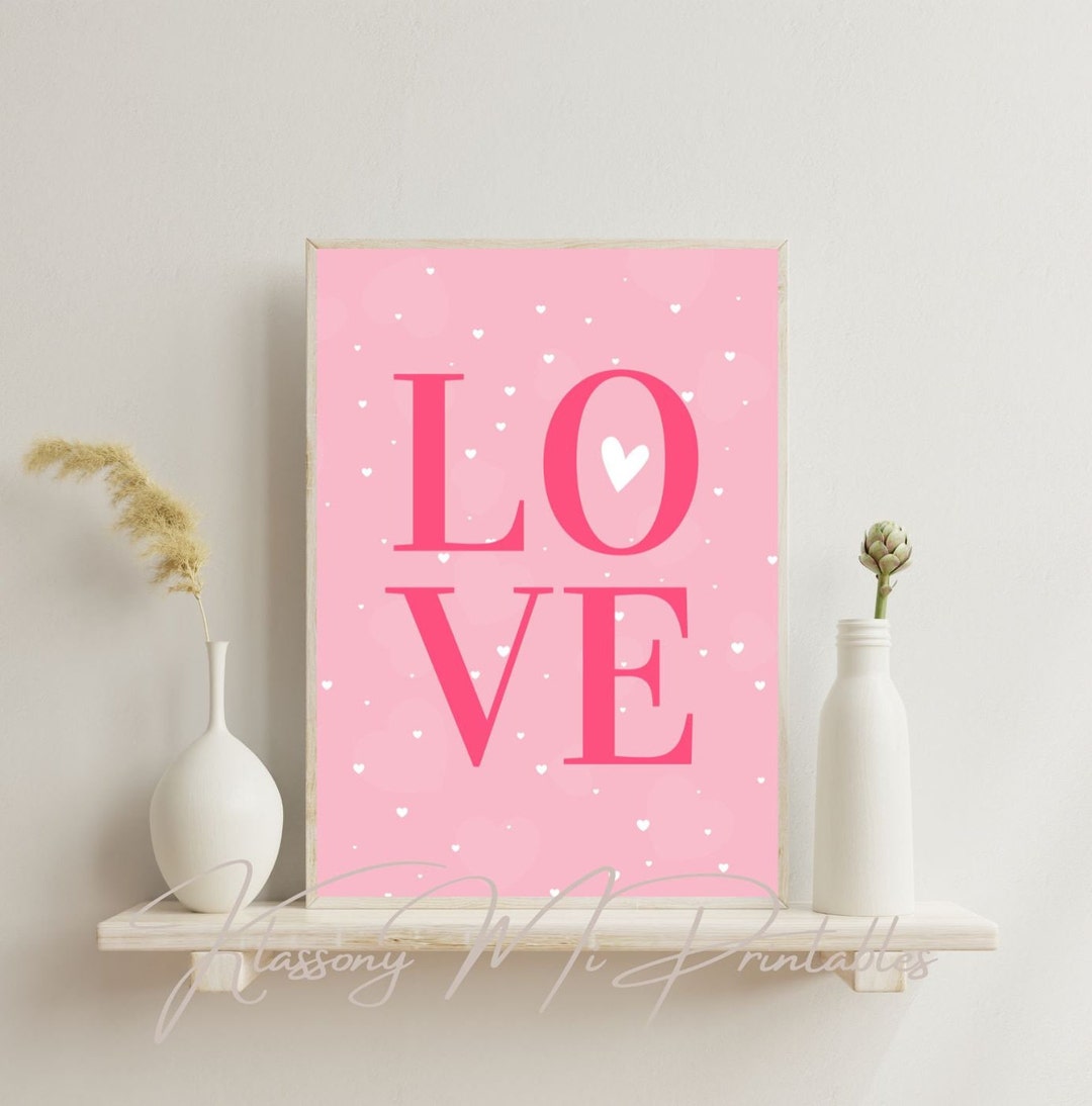 Love Printable Wall Art, Love Quote Digital Wall Decor, Love Wall ...