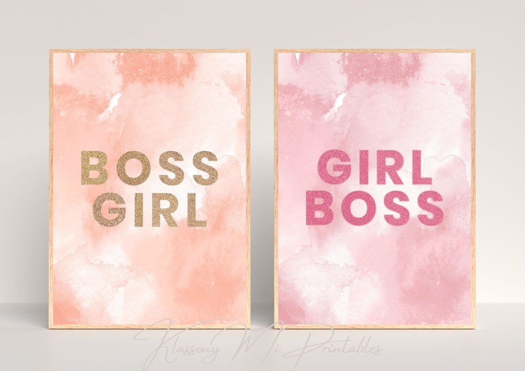 Girl Boss Affirmation Wall Art Female Empowerment Instant Digital ...