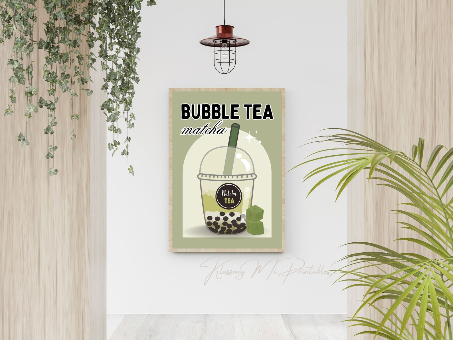 Bubble Tea Art Print, Boba Milk Matcha Tea Poster, Bubble Tea Shop ...