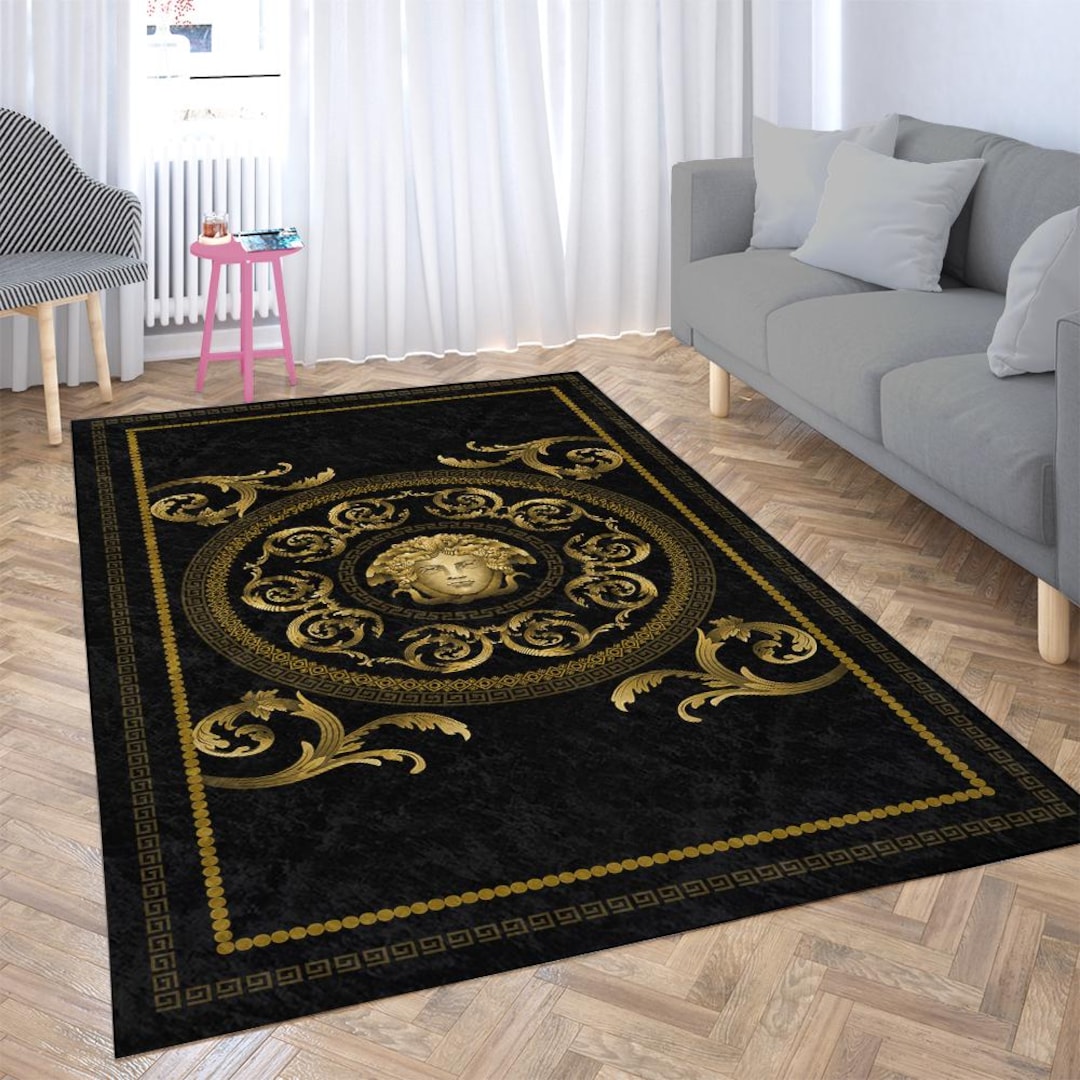 Medusa Model Carpet, Greek Carpets, Gold Colored Carpets, Greek Key ...