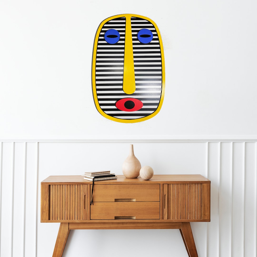 Modern African Mask, African Wall Decor,modern Wall Sculpture, 3D Wall ...
