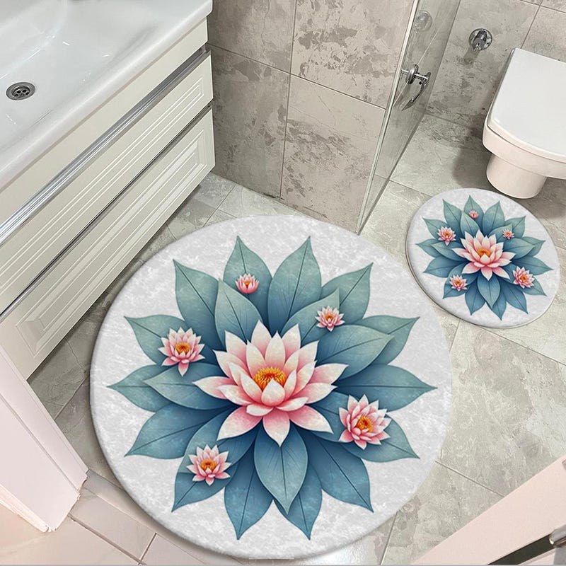 Round Bath Mat - Etsy
