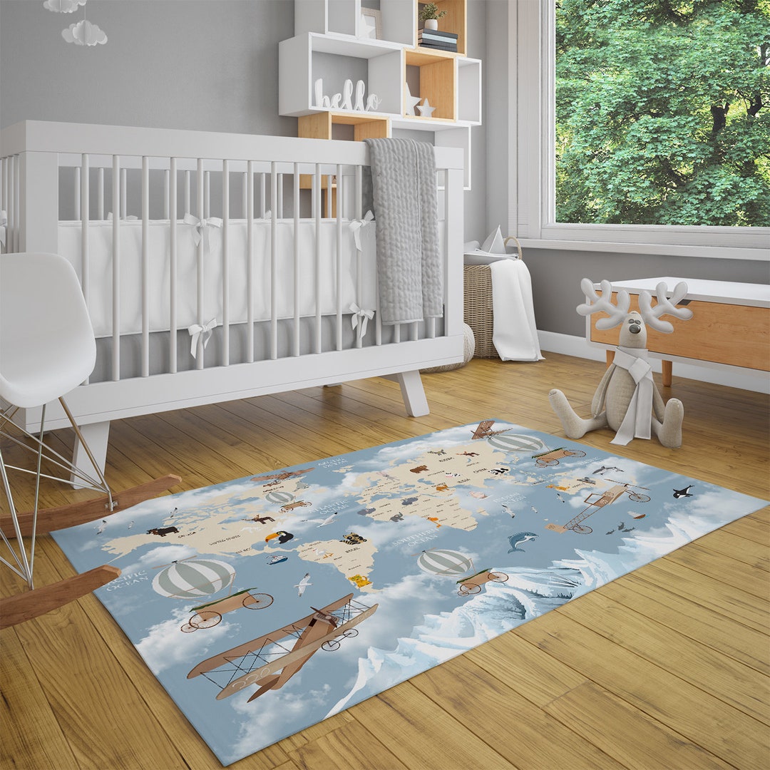 World Map Children's Carpet Map Model Carpet Countries - Etsy
