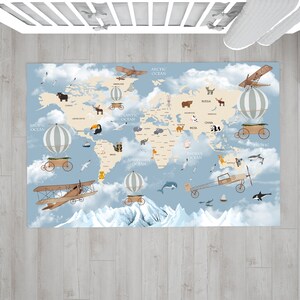 World Map Children's Carpet Map Model Carpet Countries - Etsy