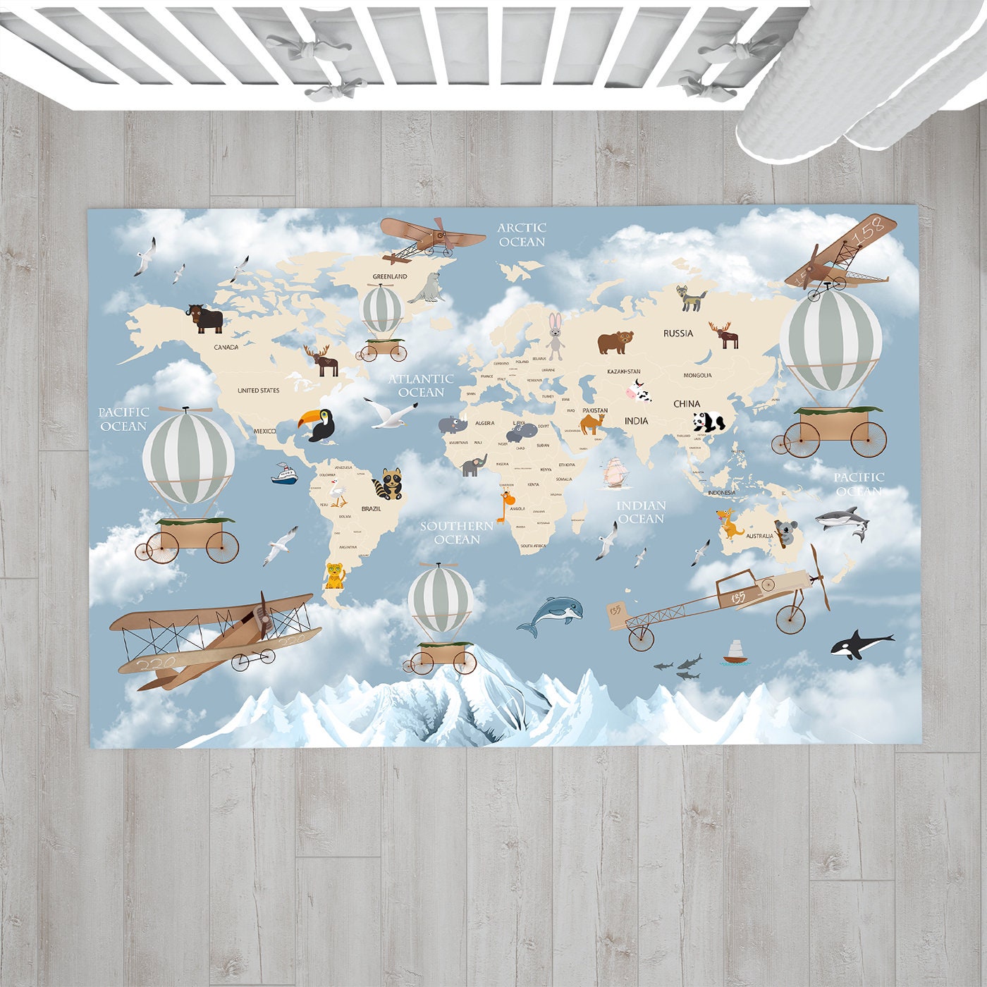 World Map Children's Carpet Map Model Carpet Countries - Etsy