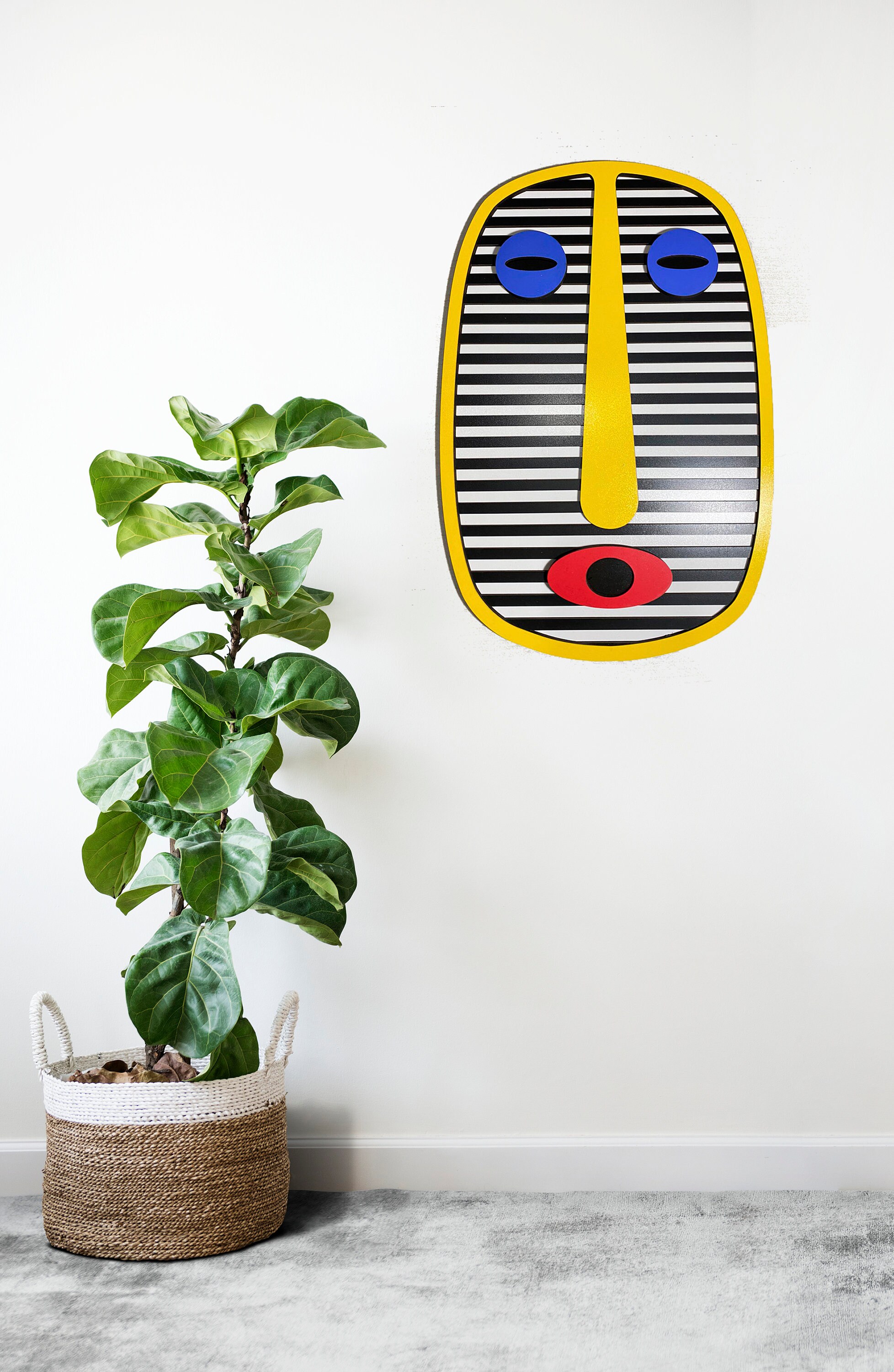 Modern African Mask, African Wall Decor,modern Wall Sculpture, 3D Wall ...