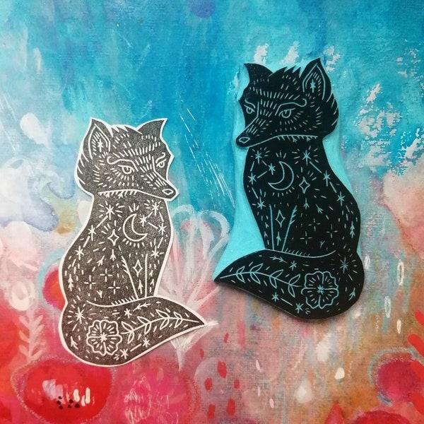 Fox Stamp - Etsy