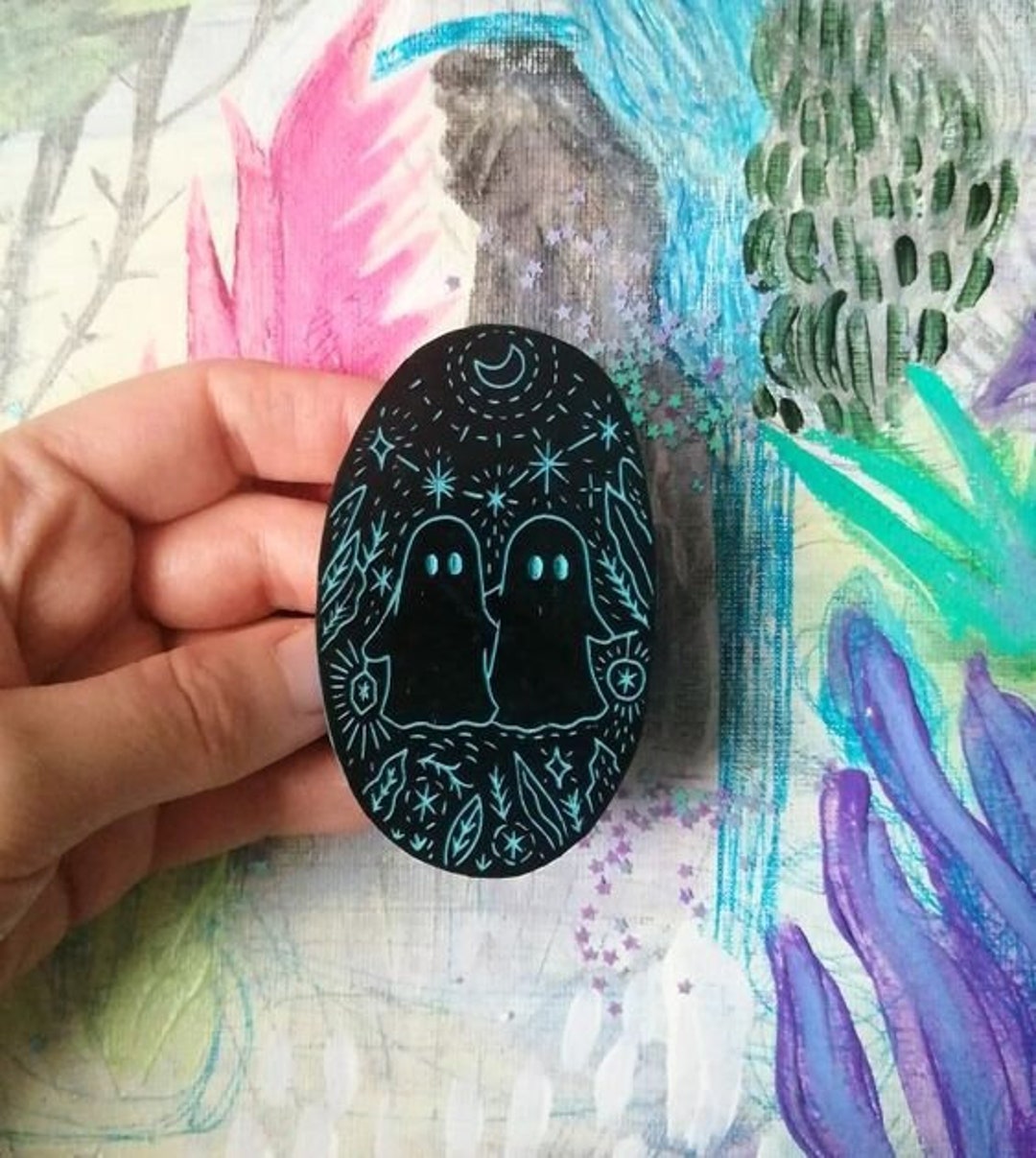 Couple Ghost Stamp, Unique Best Friends Lovers Forever Soulmates ...