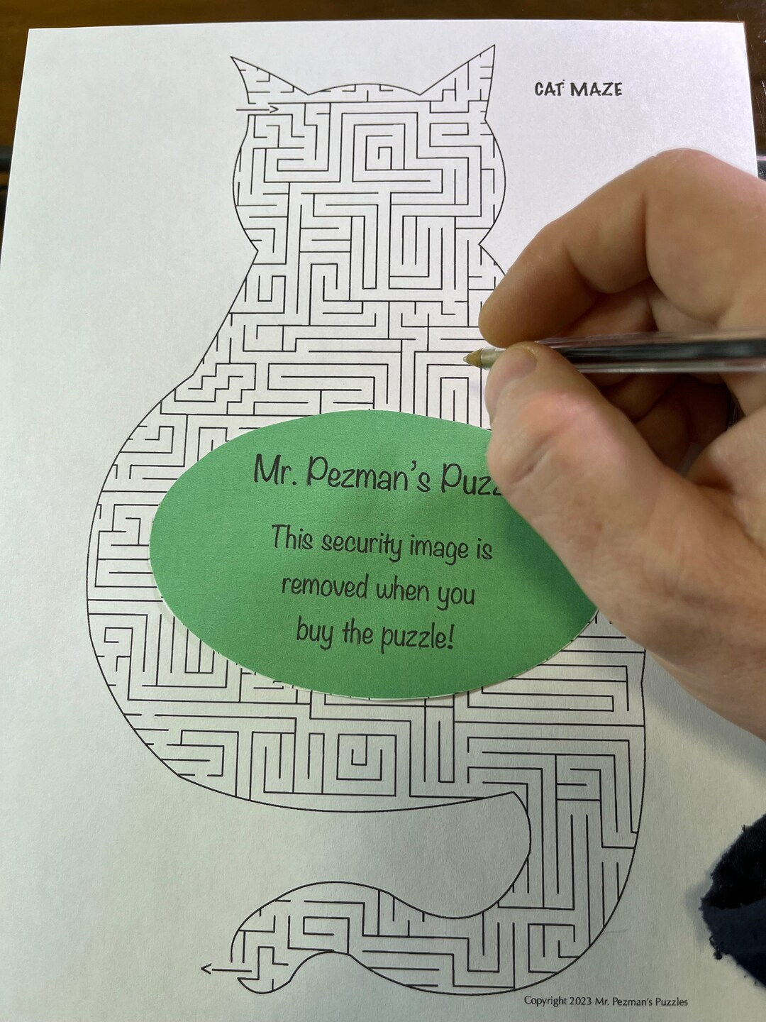 Printable PDF CAT Maze Puzzle Adult Level Difficulty Download + Free ...