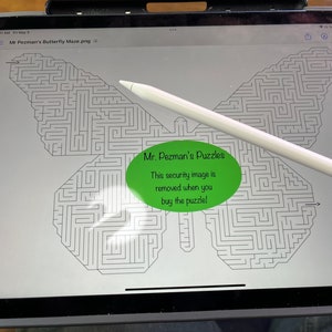 Printable PDF BUTTERFLY Maze Puzzle Adult Level Difficulty Download ...
