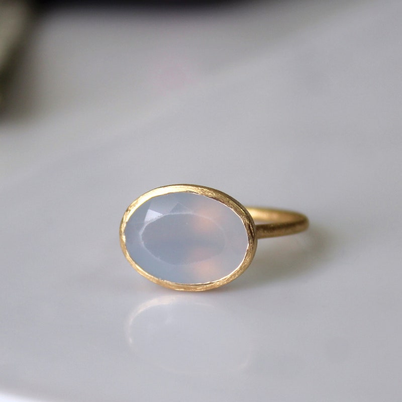 Chalcedony Ring - Etsy