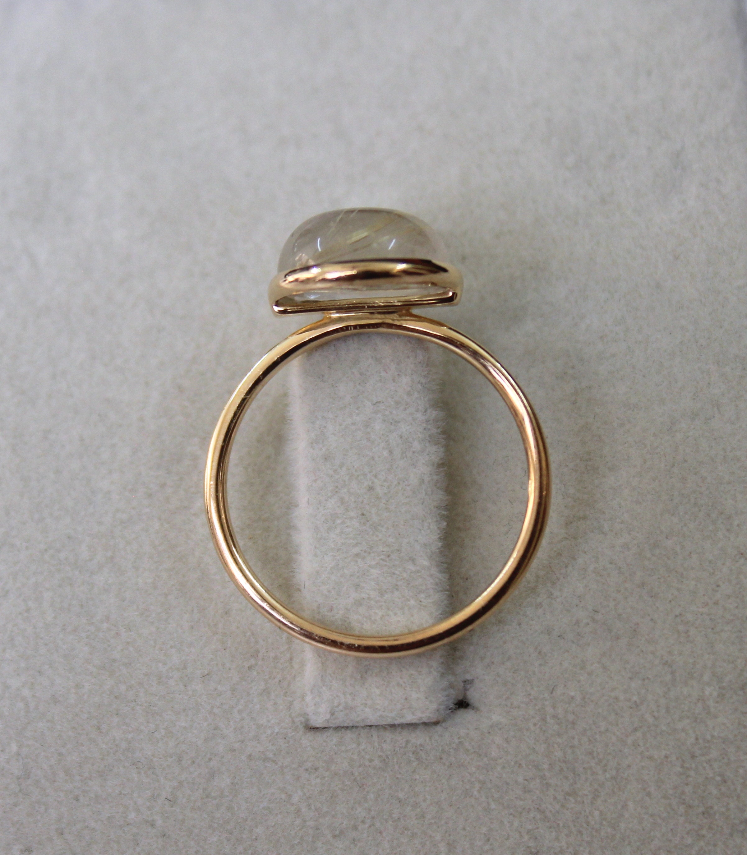Natural Golden Rutilated Quartz Gold Ring Rutilated Gold - Etsy