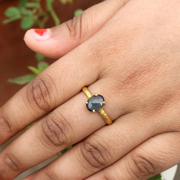 Hammered 10k Gold Ring - Etsy