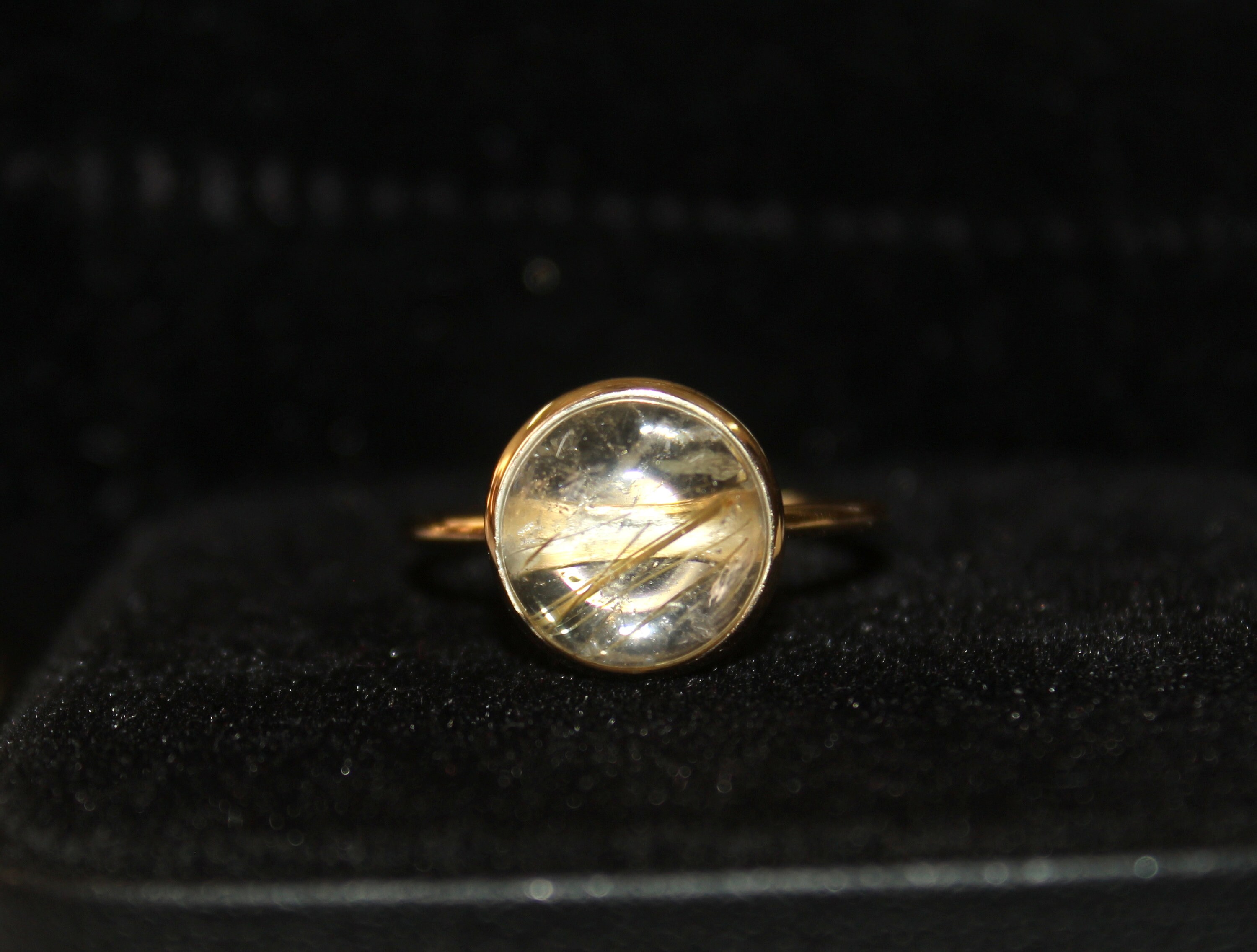Natural Golden Rutilated Quartz Gold Ring Rutilated Gold - Etsy
