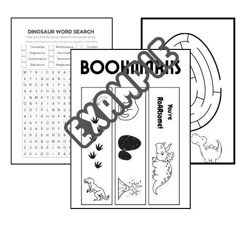 Dinosaur Activity Pack - 22 Pages - Etsy
