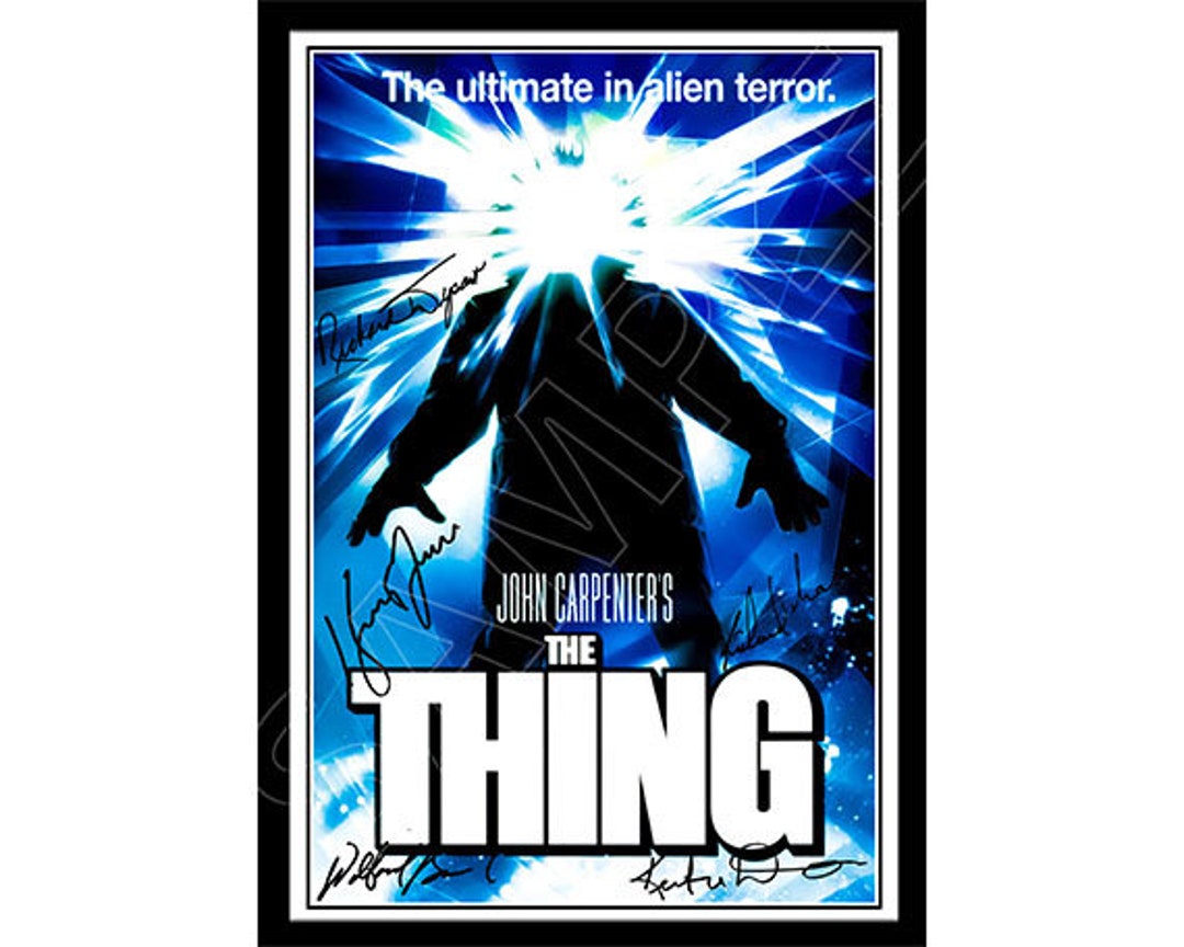 The Thing Original Movie Poster With Cast Signatures A4 - Etsy