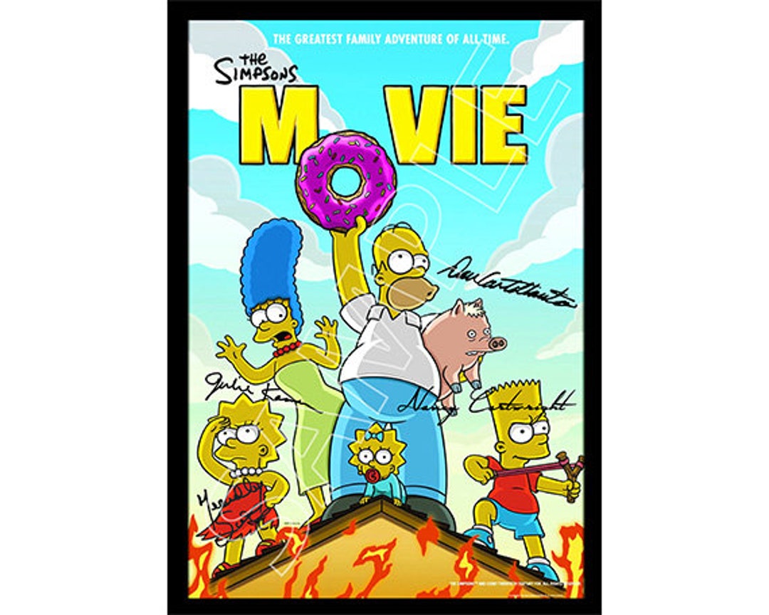 The Simpsons Movie Original Poster With Cast Signatures A4 - Etsy Australia