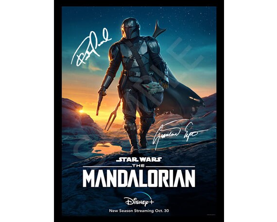 The Mandalorian Original Poster With Cast Signatures A4 - Etsy
